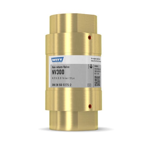 Gas non-return valve - NV300 - WITT-Gasetechnik - threaded / safety / brass