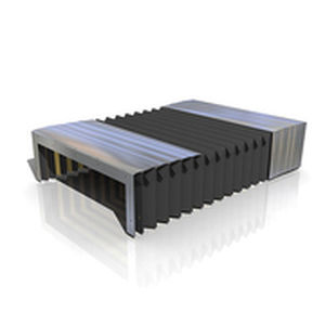 Finned protective bellows - Hennig - rectangular / stainless steel / steel