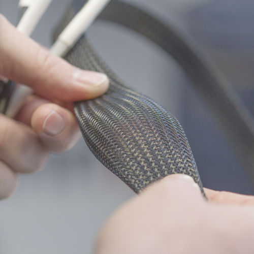 Braided sleeve - Serie HEGP - HellermannTyton España - protection / for cables / polyester