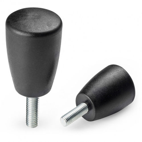 Threaded knob - I112 - Boteco - knurled / conical / steel