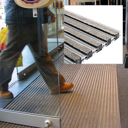 Dust control mat - plan.c - COBA Europe Ltd - ribbed / rubber / entrance