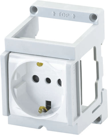 DIN rail electrical socket - CDINSD - Connectwell Industries - built-in