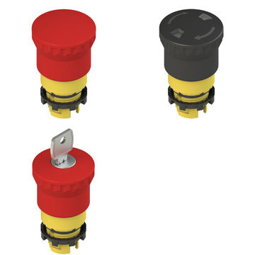 Mushroom push-button switch - E2 PE Series - Pizzato Elettrica - key ...