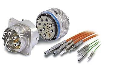Hybrid connector - Rosenberger OSI - fiber optics / USB / circular