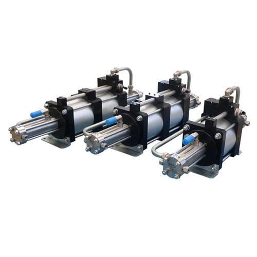 Piston pressure booster - Multi-coupling-system - nitrogen / helium / air