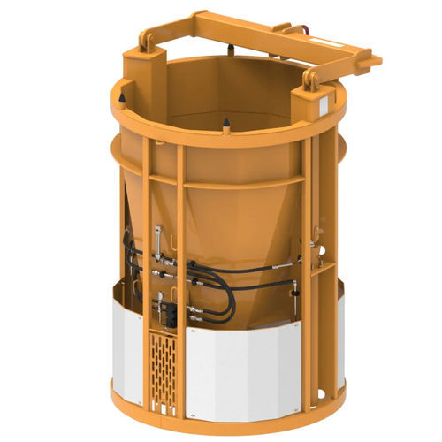 Conical concrete skip - 114 VH ACC - Secatol SAS - bottom-opening