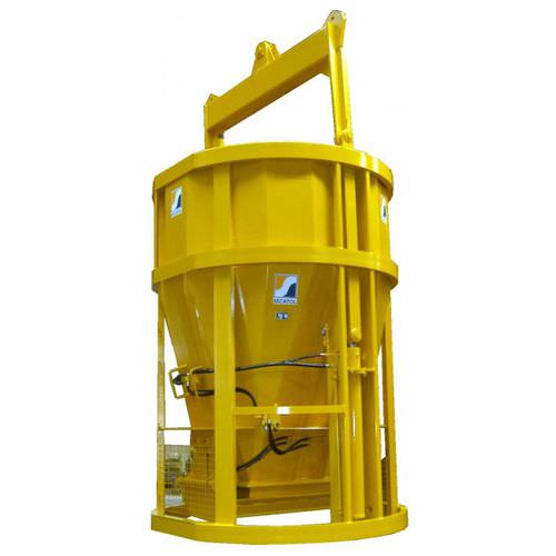 Conical concrete skip - 114 GC VH ACC - Secatol SAS - bottom-opening