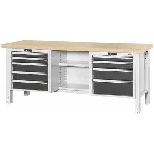 Steel workbench - 921204 2000 - Garant - for workshops / with drawer ...