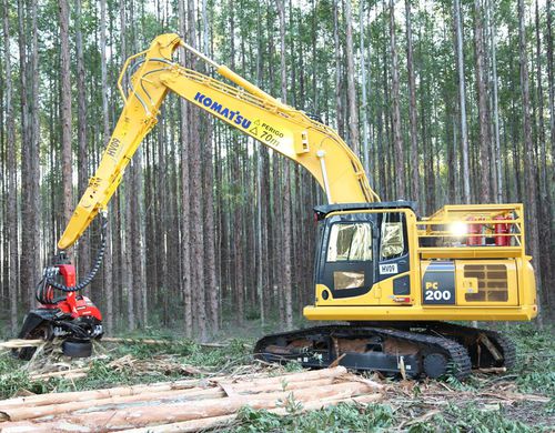 Crawler forestry harvester - PC290LL-11 - KOMATSU Forest