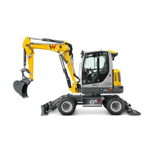 Medium excavator - EW65 - Wacker Neuson SE - wheeled / diesel