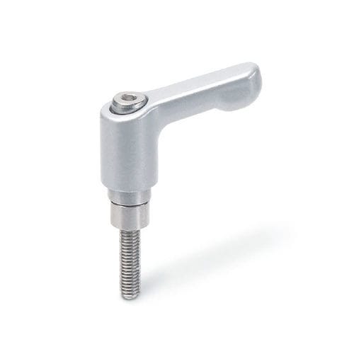 Steel clamping lever - HK - Inocon GmbH - adjustable / threaded