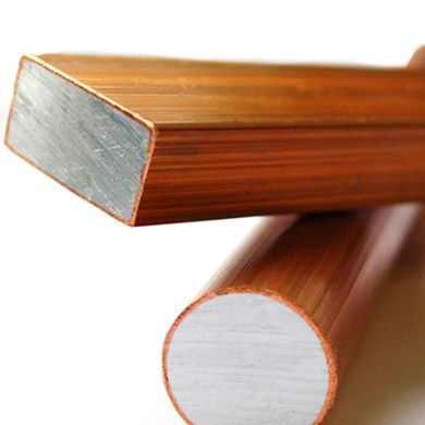 Aluminum alloy rod - Bronmetal - plate / copper-clad