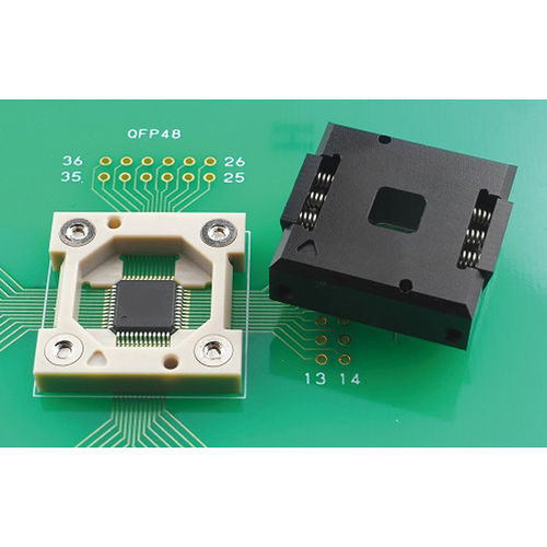 Latch-lock test socket - DCL-QFP1414-100-P050 - JC CHERRY INC. - QFP ...