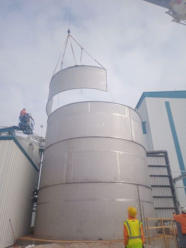Welded silo - HYBRIDO - SYCSA - bolted / for bulk materials / for the ...