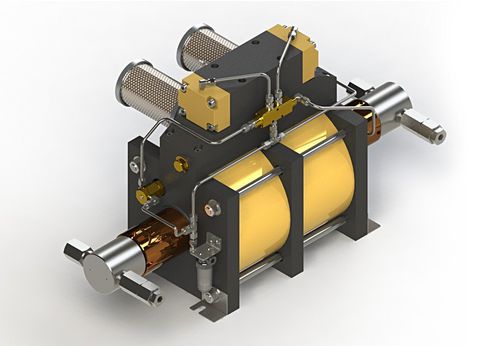 Reciprocating pump - DHDA series - HYDRATRON - water / oil / air-driven