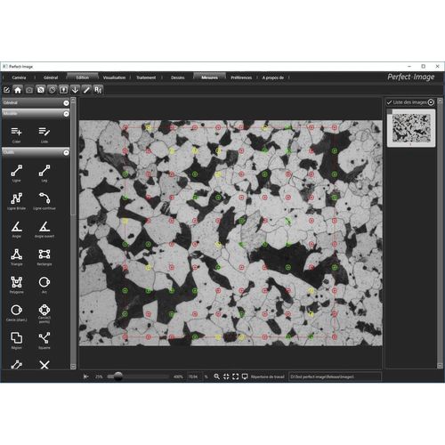 Image analysis software - Clara Vision SAS - phase / dimensional ...