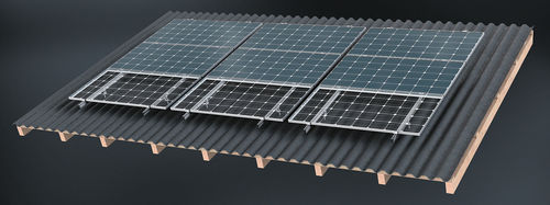 Mono-pitched roof PV mounting system - XW series - AEROCOMPACT Europe GmbH