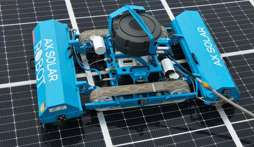 Solar panel cleaning robot - Rider M® - AX Solar Robot - dry cleaning ...