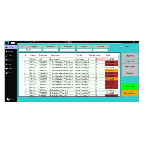 Inventory management software - SIM - SOLTI - industrial