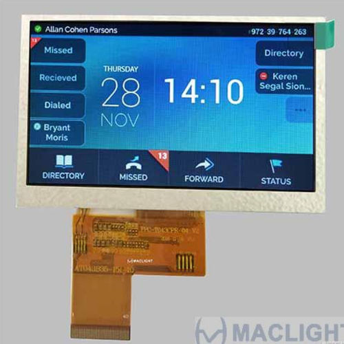 TFT LCD display module - MLT043R40-2 - Maclight Display Co., Limited - capacitive touch screen ...
