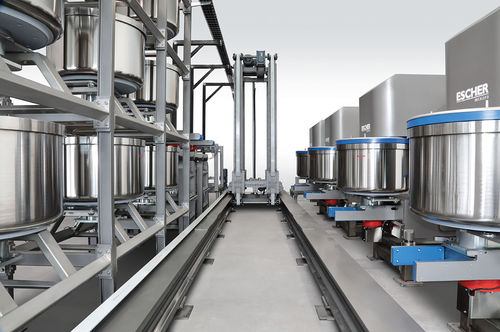 Robotic materials handling system - Escher mixers - fully-automatic ...