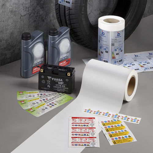 PVC label - PL## - Symbio, Inc - printable / adhesive / signage