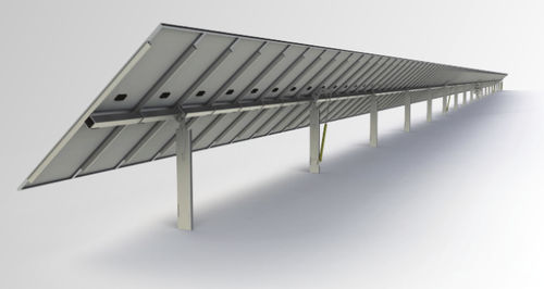 Single-axis solar tracker - M-TRC series - Metaloumin - fixed / PV