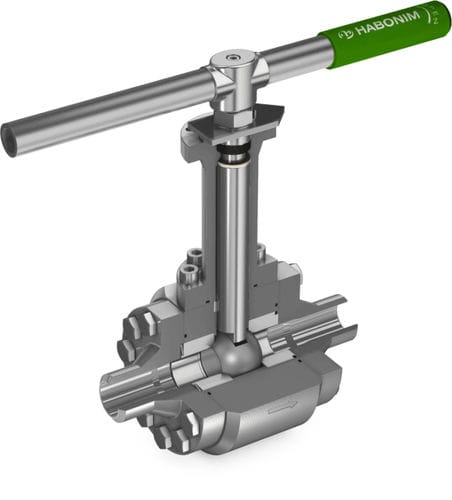 Floating ball valve - Z47T - HABONIM - lever / 3-piece