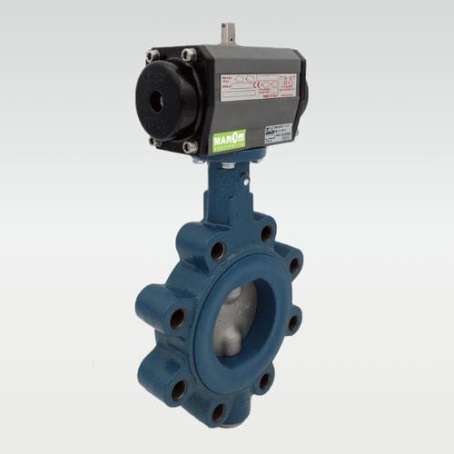 Butterfly valve - MAROS Engineering - pneumatically-operated / for ...