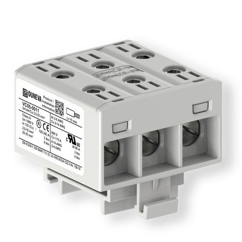 Power terminal block - VC05-0011 - ZELEC - DIN rail-mounted / screw ...