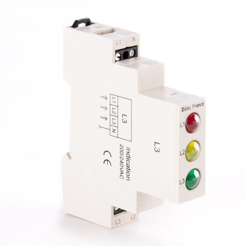Steady indicator light - VTM230ACRGY - ZELEC - LED / DIN rail / IEC