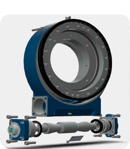 Slewing ring slewing drive - Tecma Drive - worm gear / combined motion ...