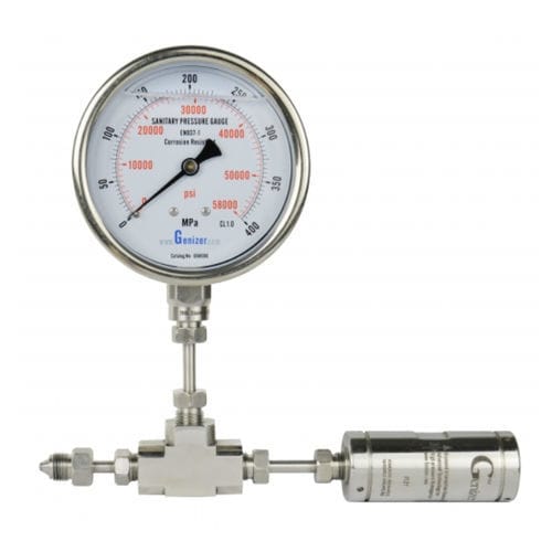 Analog pressure gauge - G58000 - Genizer LLC - threaded / stainless steel / Bourdon tube