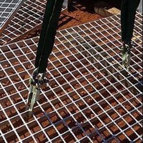 Lifting hook - Grid Mesh Lifters - with eye / handling / mesh