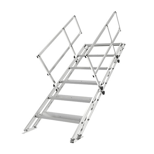 Straight staircase - Xsto - aluminium / modular