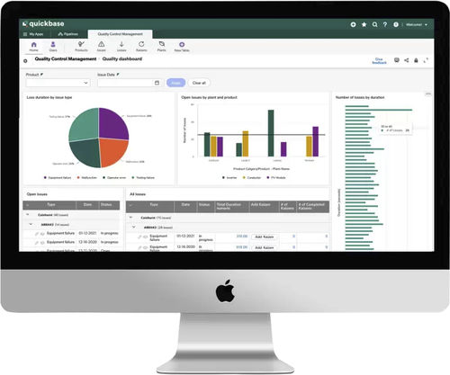 Management software - Quickbase - real-time