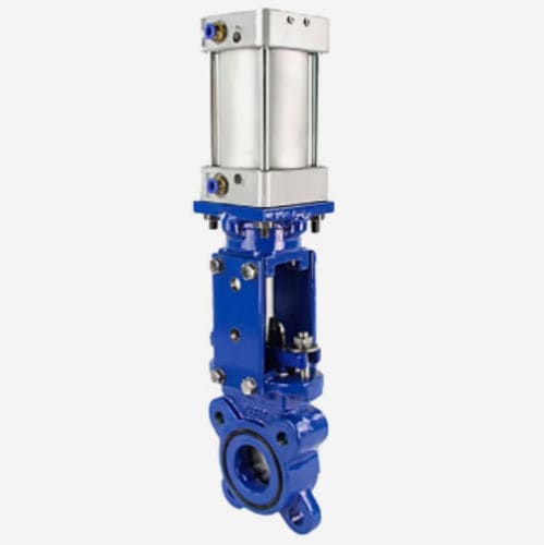 Knife gate valve - D040-06718 - SIMPLE VALVE, S.L. - pneumatically ...