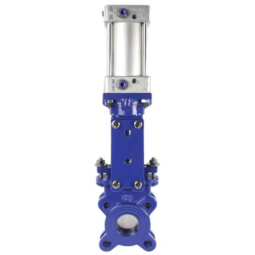 Knife gate valve - D040-03108 - SIMPLE VALVE, S.L. - pneumatically ...