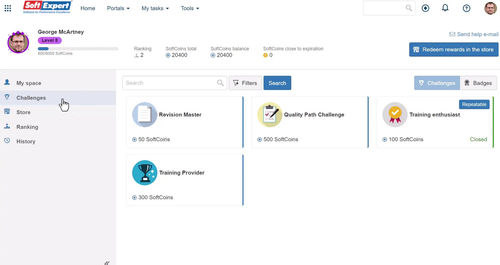 Development software - Gamification - SoftExpert - training