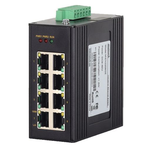 Unmanaged ethernet switch - MIEN2208E - Maisvch - 8 ports / 10/100BaseT(X) / layer 2