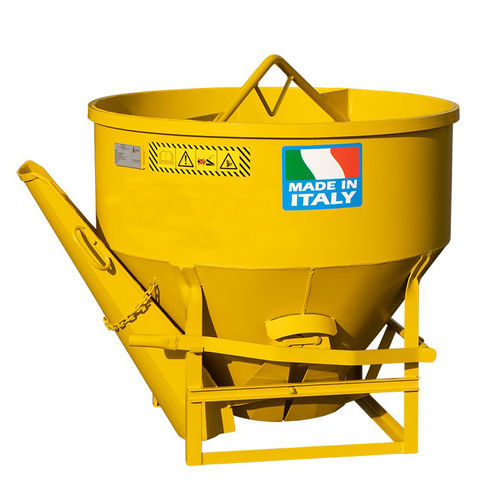 Conical concrete skip - Soltec srl - bottom-opening / central unloading