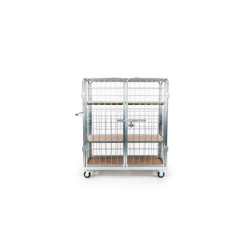 Transport cart - G300 CLOSED - Carttec - metal / container / industrial