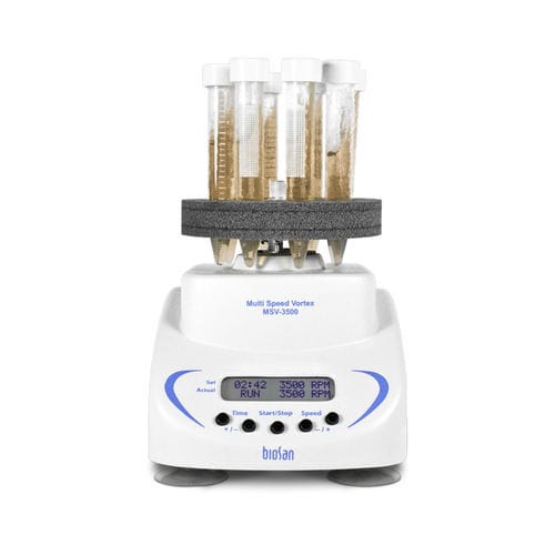 Vortex laboratory shaker - MSV-3500 - Biosan - digital / test tube / mixing