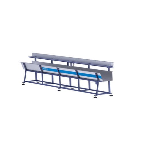 Conveyor accumulating table - Periplast - unloading