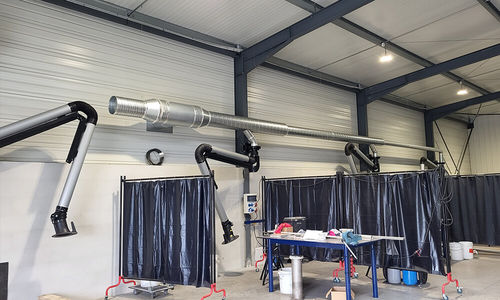 Bench-top extraction arm - AWITECH - fixed / ceiling-mounted / wall-mounted