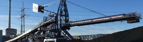 Rail-mounted stacking machine - BEUMER Group GmbH & Co.KG - for bulk ...