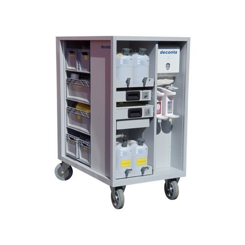 Cleaning cart - deconta GmbH - plastic / shelf / waste