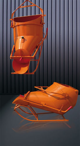 Conical concrete skip - 1025 series - Eichinger Equipement - bottom-opening