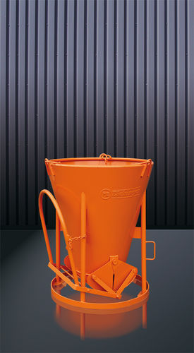 Conical concrete skip - 1015 (H) - Eichinger Equipement - bottom-opening