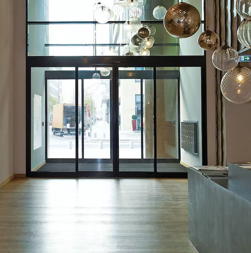 Sliding door - Hörmann - stainless steel / indoor / security
